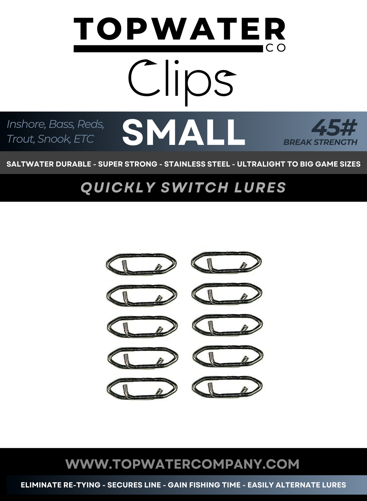 Small Speed Clips (45lbs) – Topwater Co